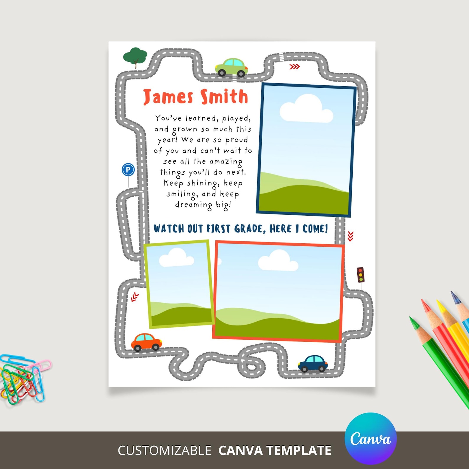 Elementary Yearbook Ad Template: Full Page Graduation Tribute (canva ...