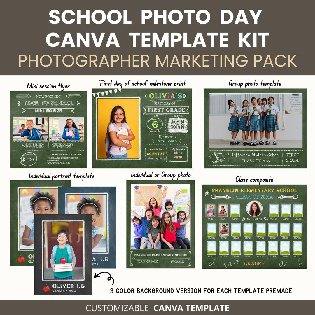 Back to School Photography Templates: Chalkboard Mini Session Flyer ...
