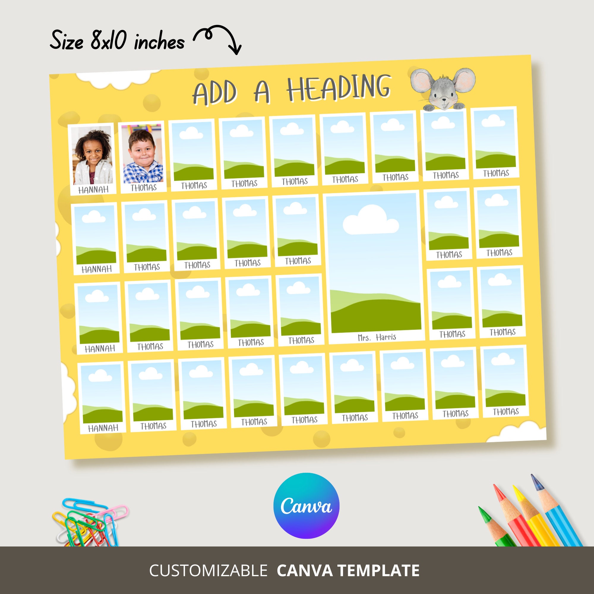 Preschool Class Composite Template CANVA Photo Collage Class Composite ...