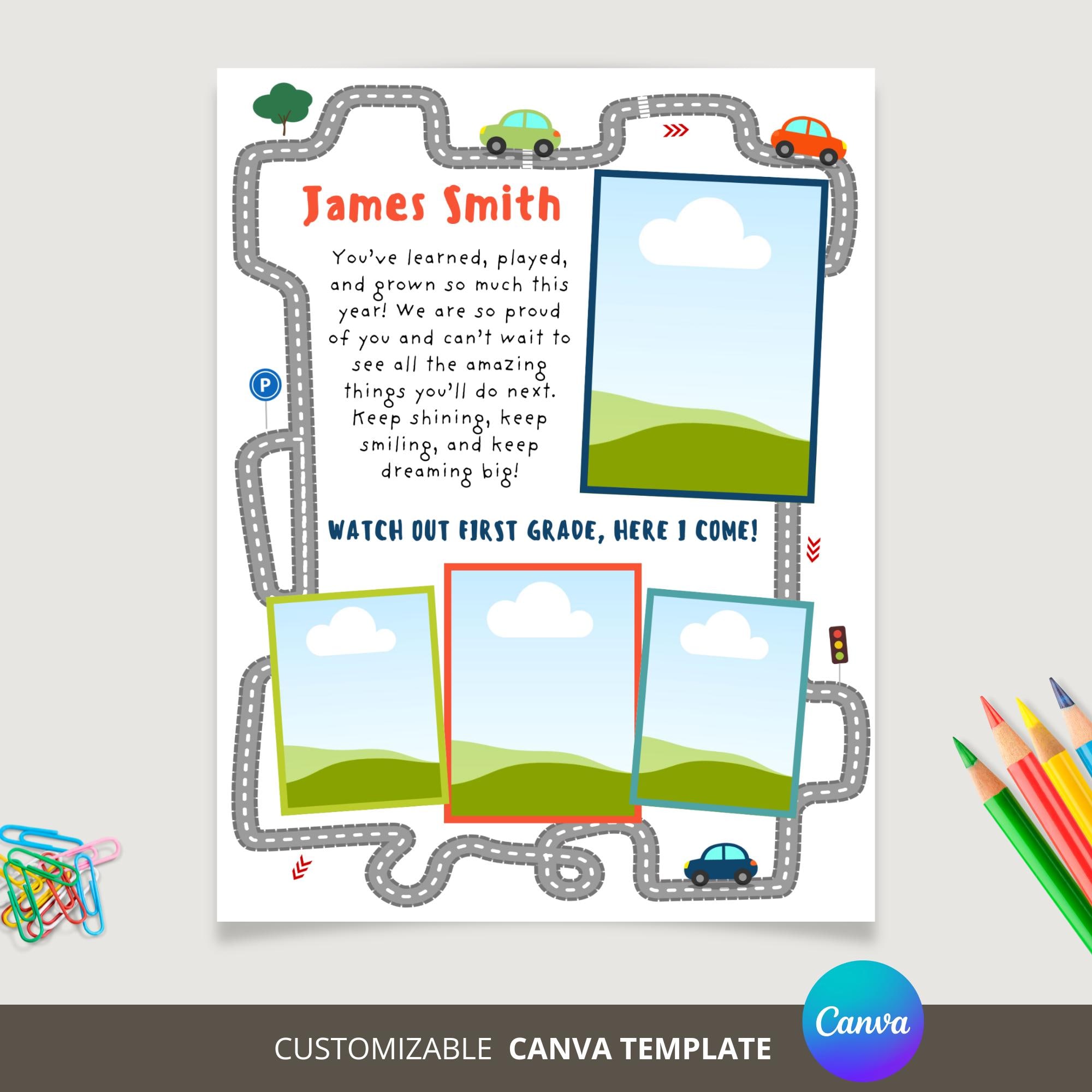 Elementary Yearbook Ad Template: Full Page Graduation Tribute (canva ...