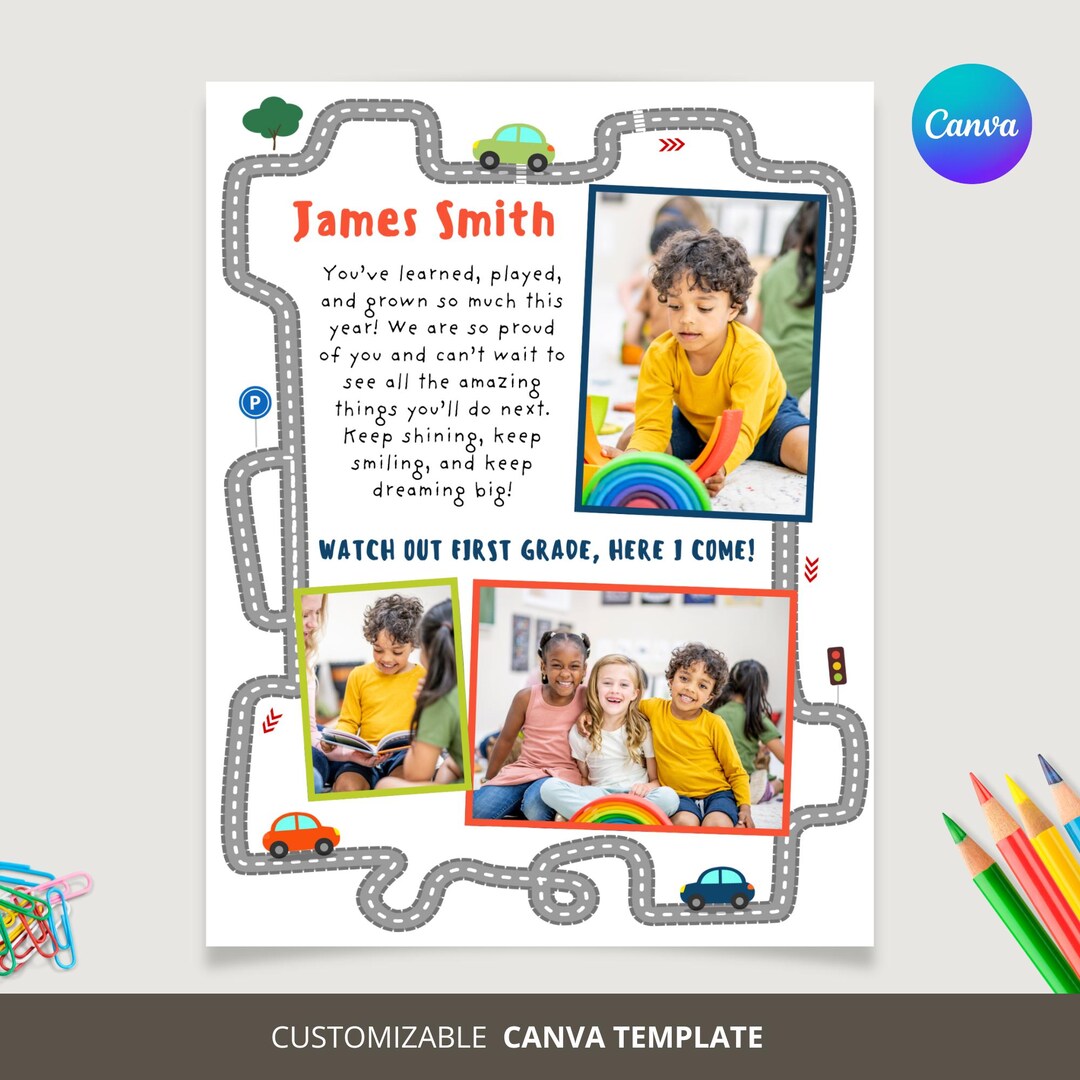 Elementary Yearbook Ad Template: Full Page Graduation Tribute (canva ...