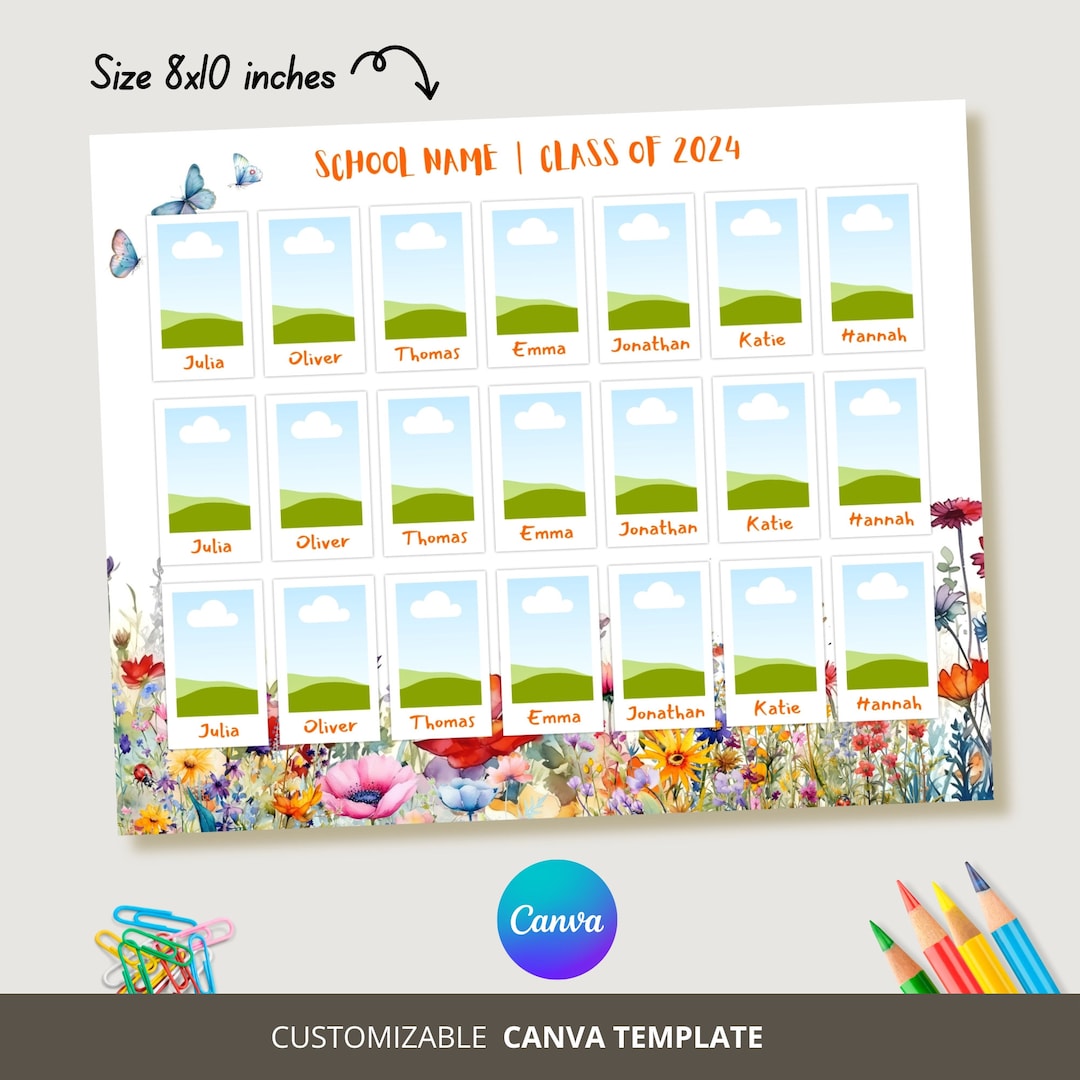 Preschool Class Composite Template CANVA Photo Collage Class Composite ...