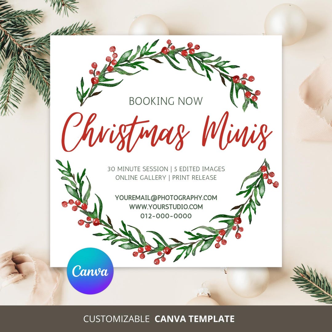 Christmas Minis Session Template Holiday Mini Session Template ...