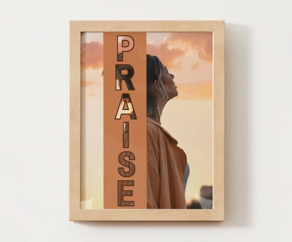 Praise Pack Digital Poster 6 Pack Christian Art Bible Verse Wall Art ...
