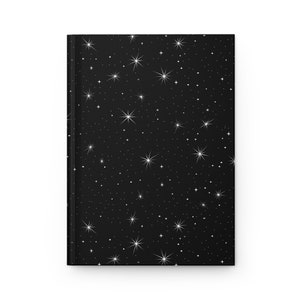 Starry Night Sky Journal: 8"x6" Lined Hardcover, Dreamy Constellation ...