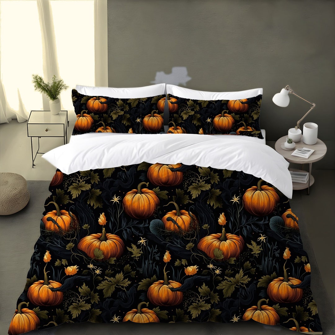 Mystic Pumpkin Patch Duvet Cover or Pillow Shams in Twin, Queen, and ...