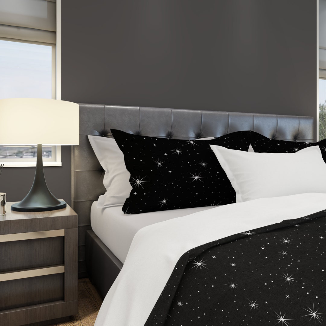 Starry Night Sky Duvet Cover: Microfiber Celestial Bedding ...