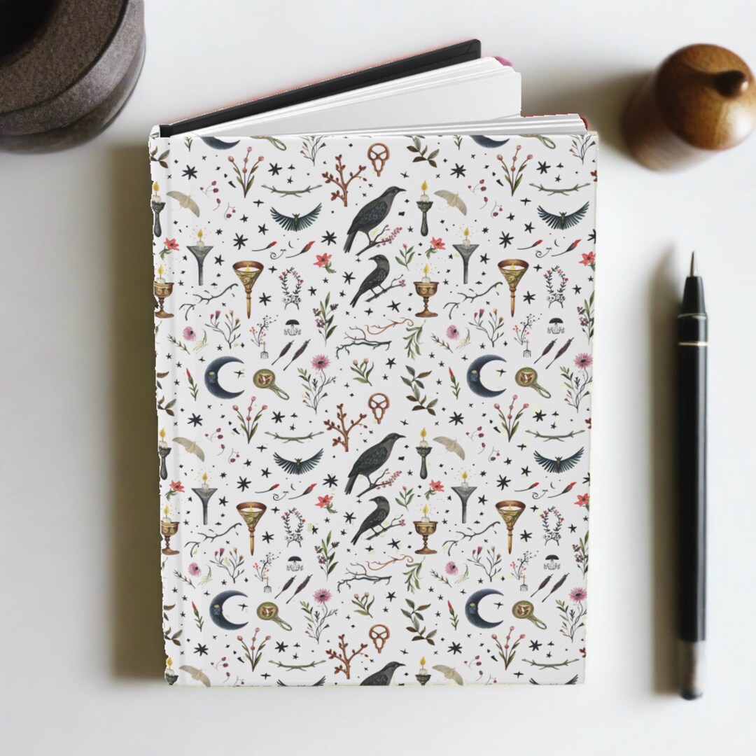 Mystical Witchy Journal: Hardcover Manifesting Diary, Witchcraft Symbol ...