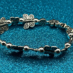 Butterfly Beaded Stretch Bracelet - Etsy