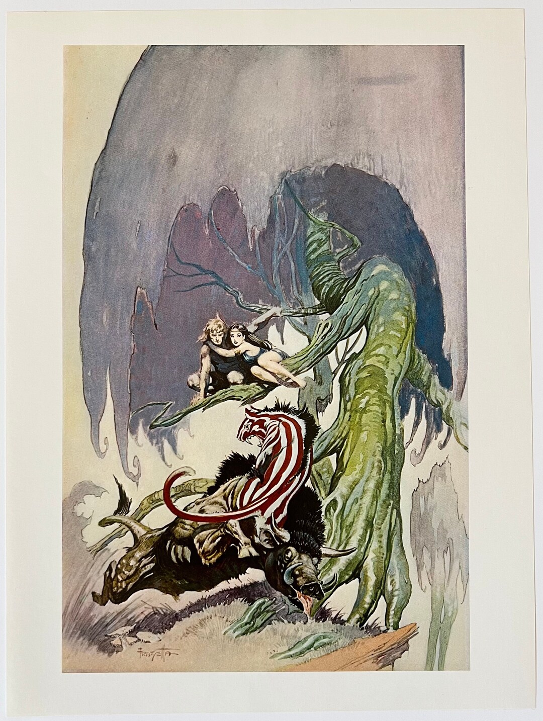 Frank Frazetta Beasts of Venus Fantasy Art 1977 Vintage - Etsy UK