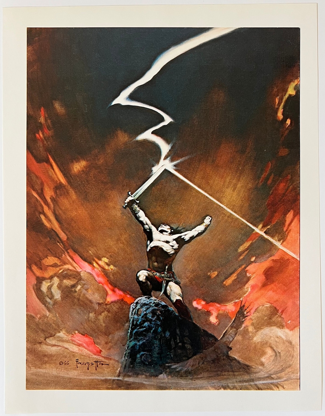 Frank Frazetta Against the Gods Fantasy Art 1977 Vintage - Etsy