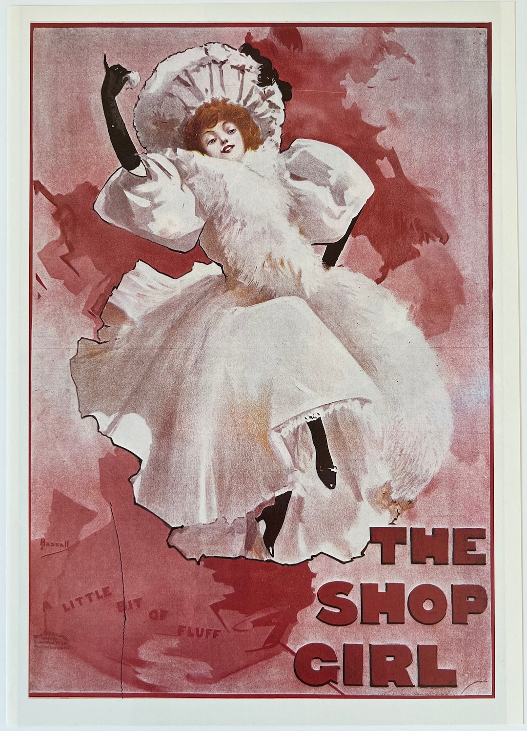 John Hassall Art Nouveau the Shop Girl Theatre Poster - Etsy