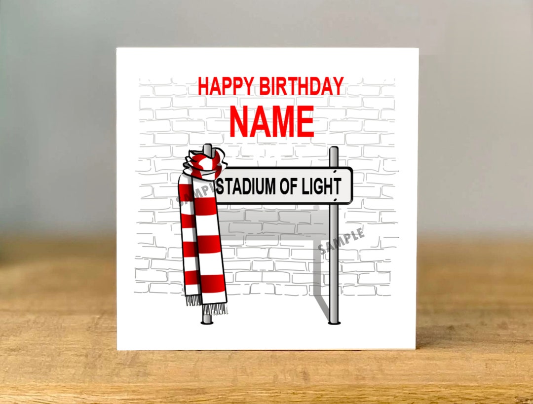 Personalised Sunderland Fan , Greeting Card, Best Friend, Football ...