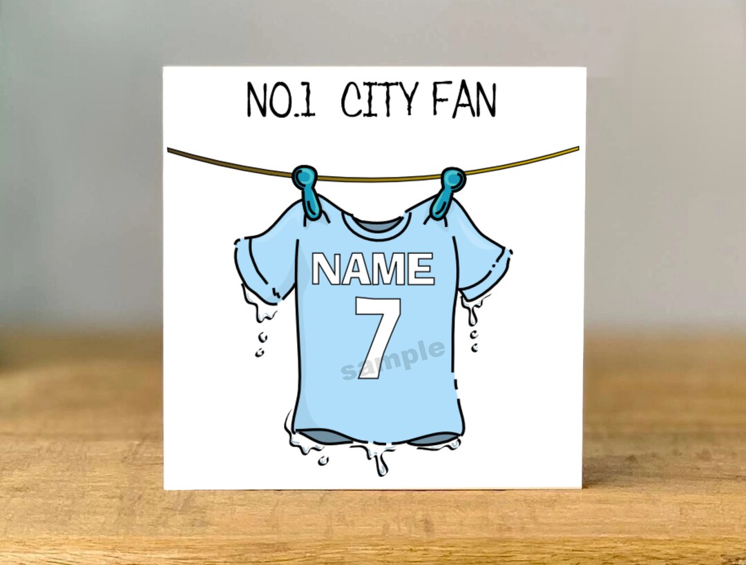 Personalised No 1 City Fan , Greeting Card, Best Friend, Football ...