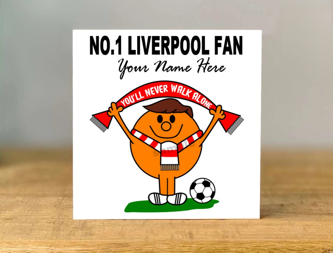 Personalised No 1 Liverpool Fan , Greeting Card, Best Friend, Football ...