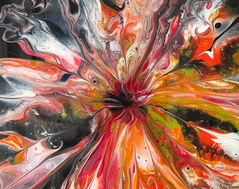 Acrylic Pour Bloom - Etsy