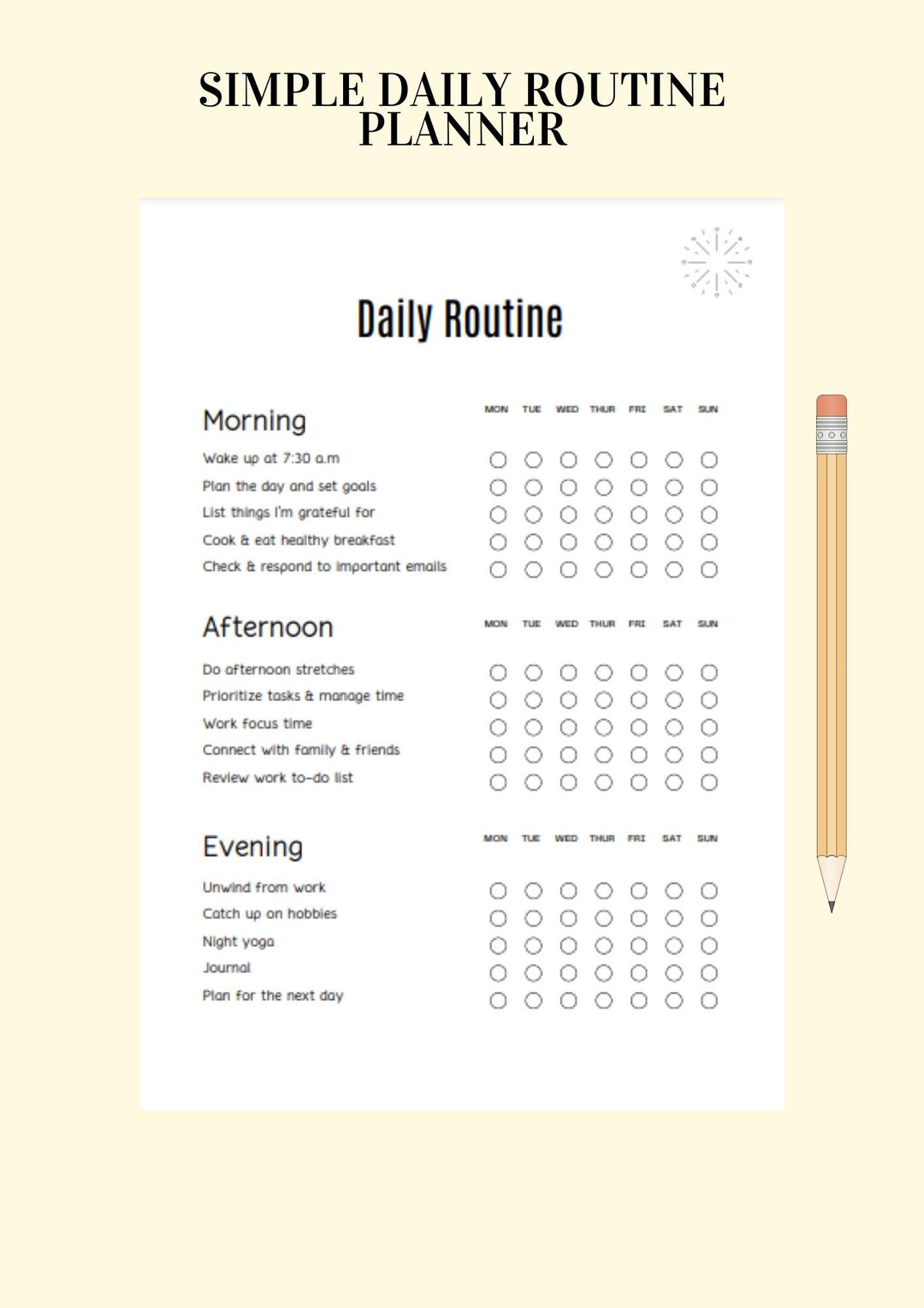 Daily Routine Planner Daily Routine Planner, Routine Checklist, A4/a5 ...