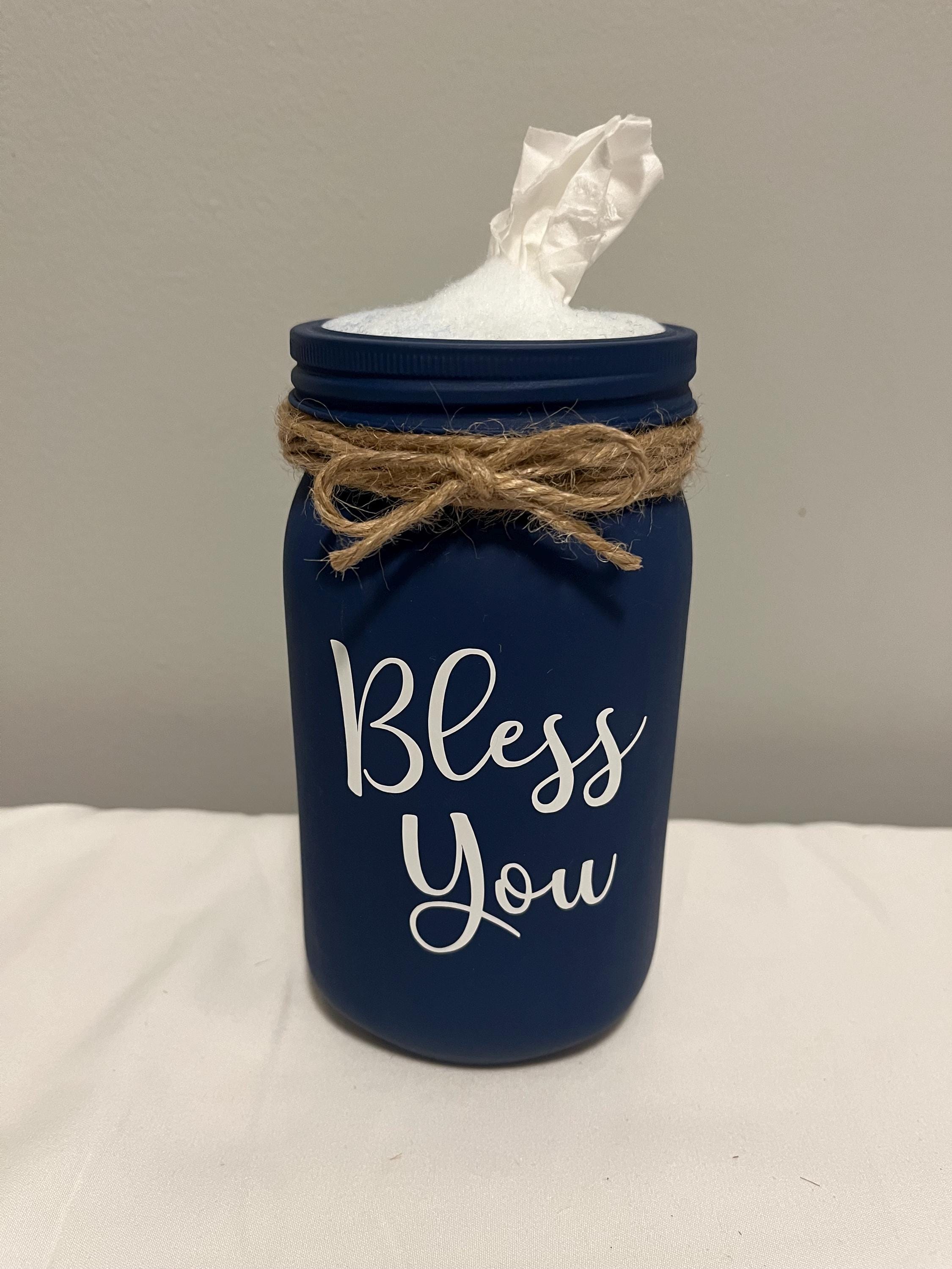 Bless You Mason Jar Tissue Dispenser: Home Decor - Etsy
