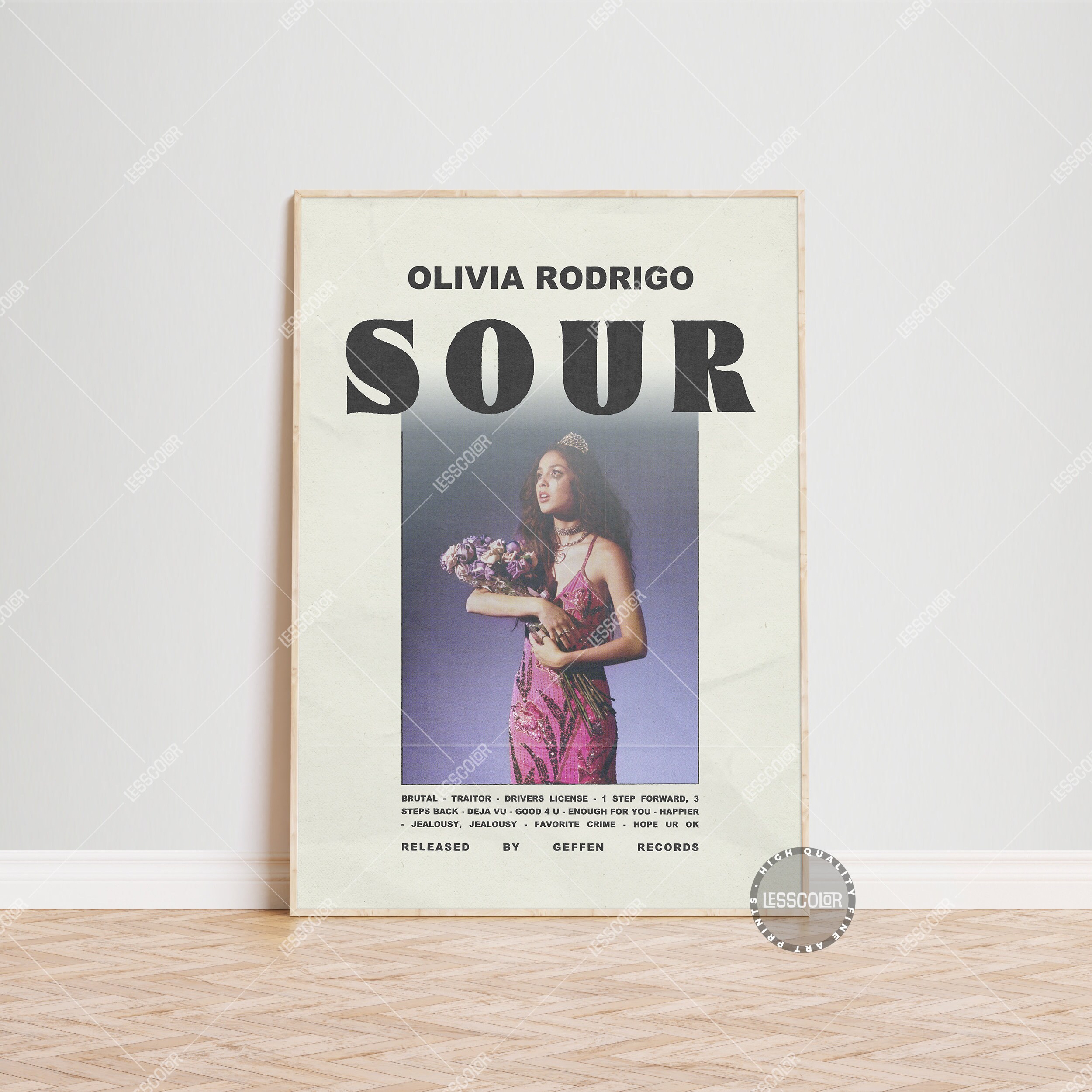 Olivia Rodrigo Posters, Sour Poster, Album Cover Poster Designed & Sold ...