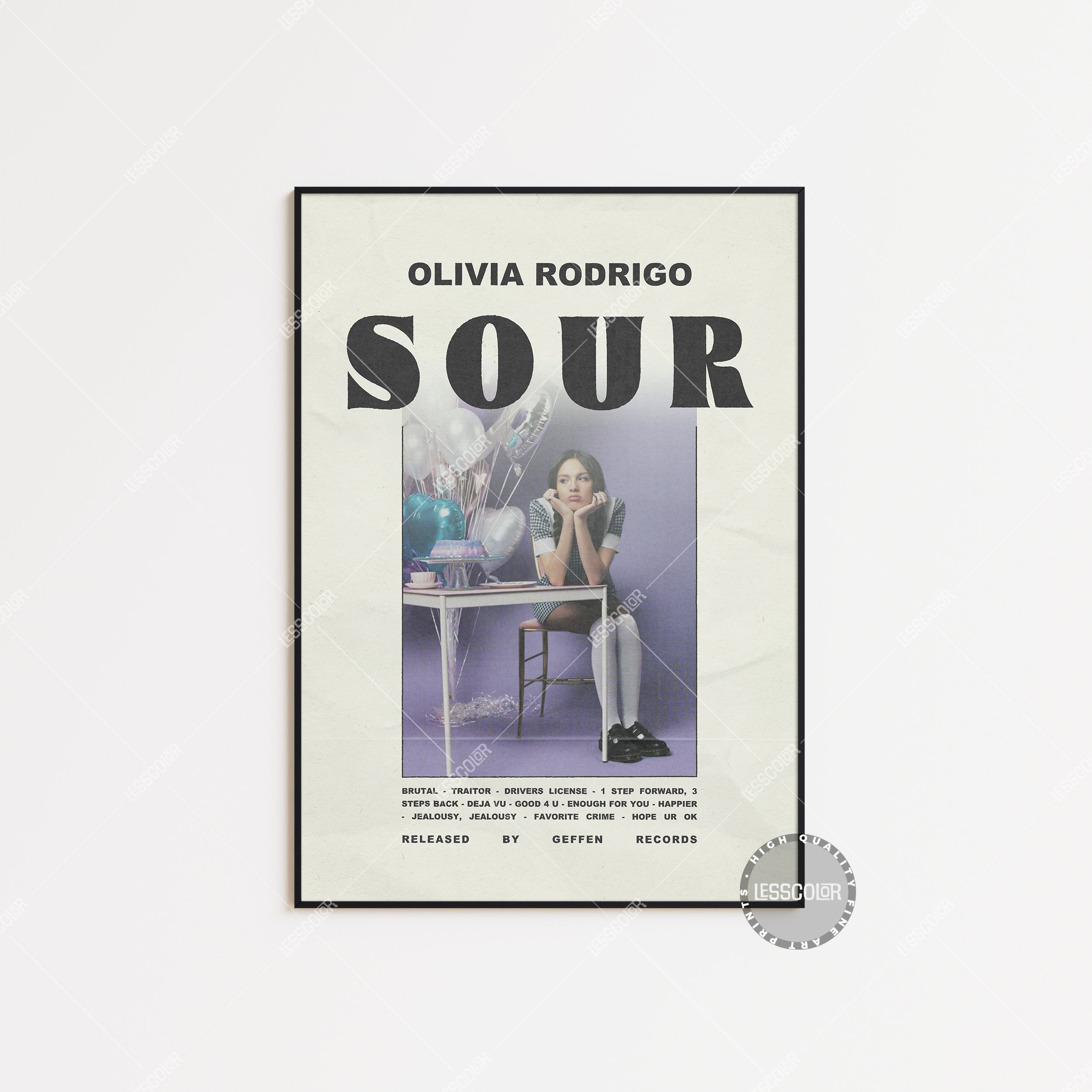Olivia Rodrigo Posters / Sour Poster / Album Cover Poster, Poster Print ...