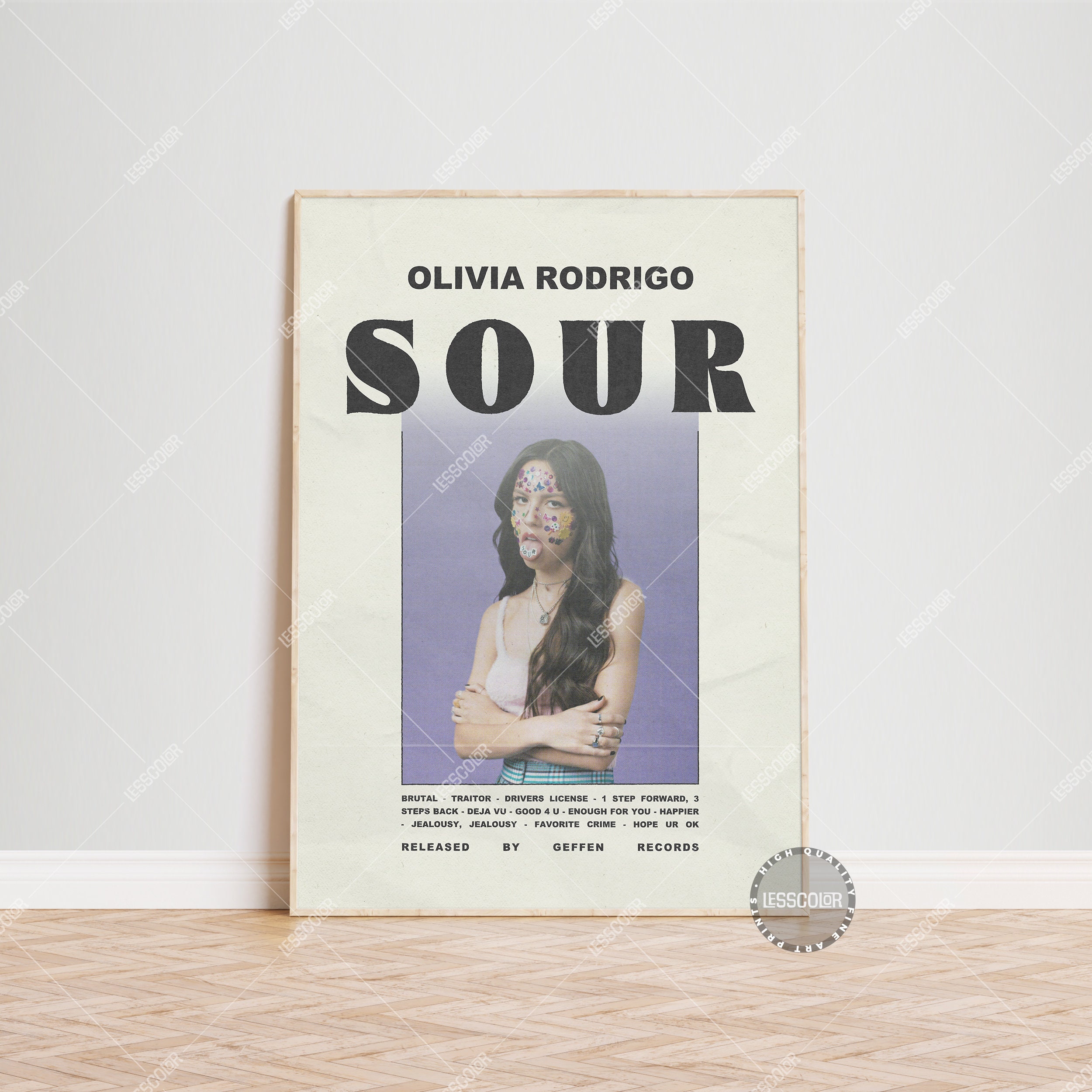 Olivia Rodrigo Posters, Sour Poster, Album Cover Poster