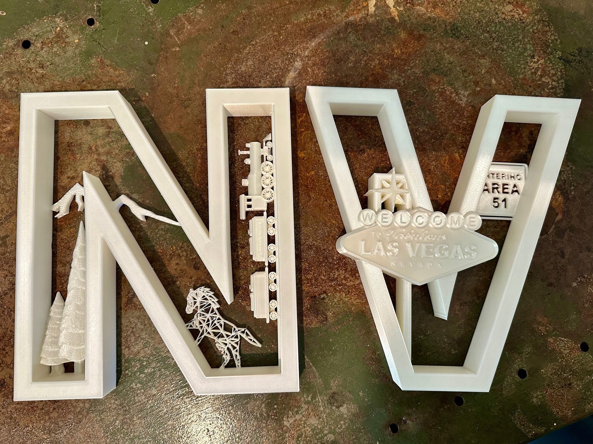Nevada State Themed Decor Letters, 3D Printed, House Warming Gift, Wall ...