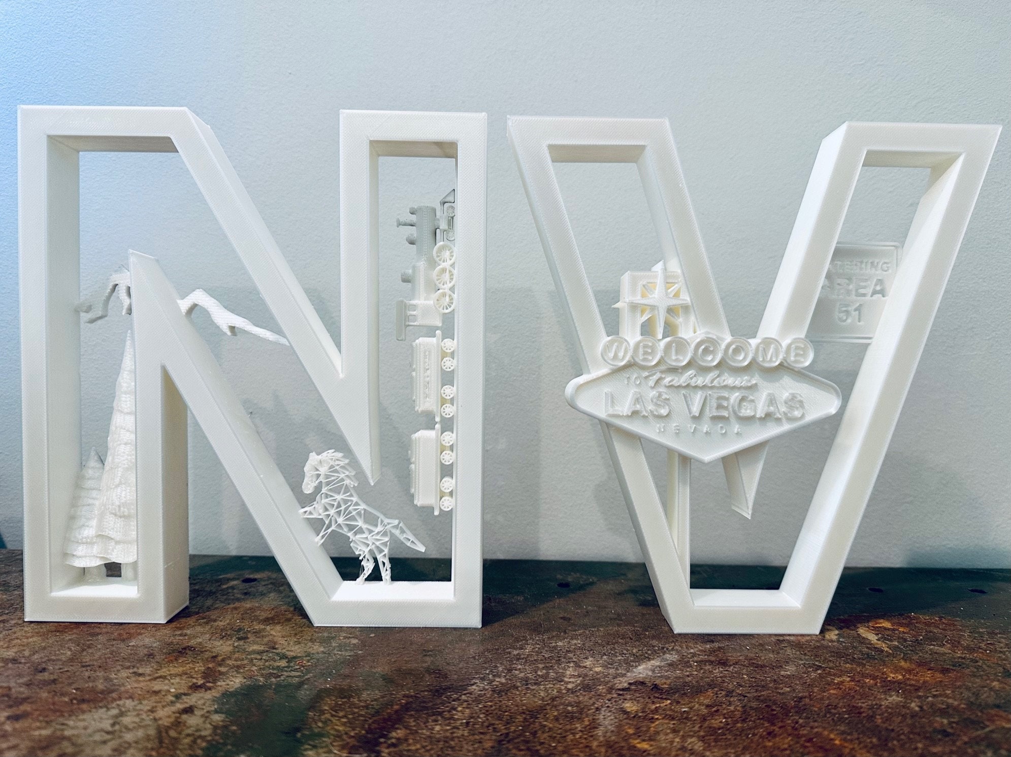 Nevada State Themed Decor Letters, 3D Printed, House Warming Gift, Wall ...