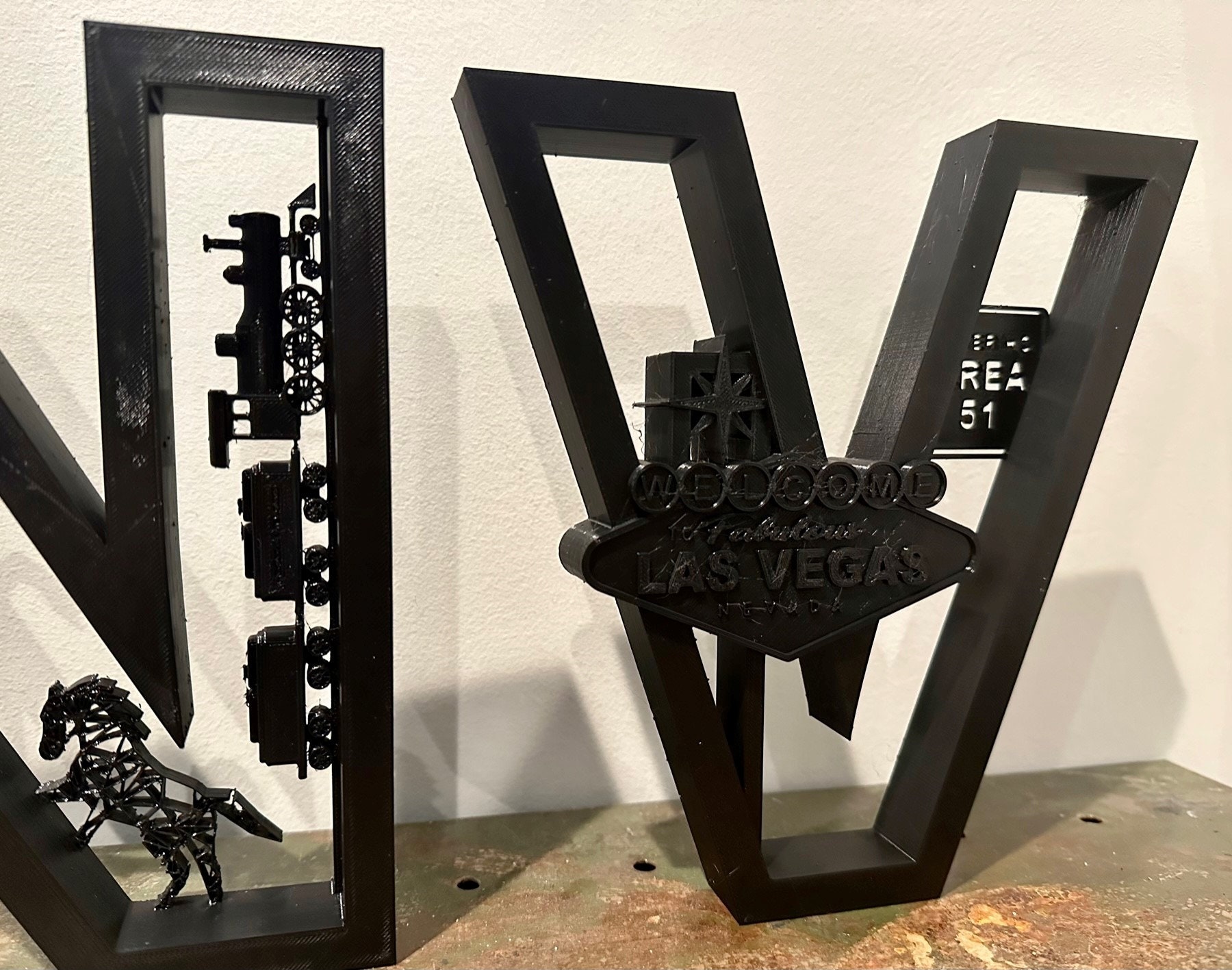 Nevada State Themed Decor Letters, 3D Printed, House Warming Gift, Wall ...