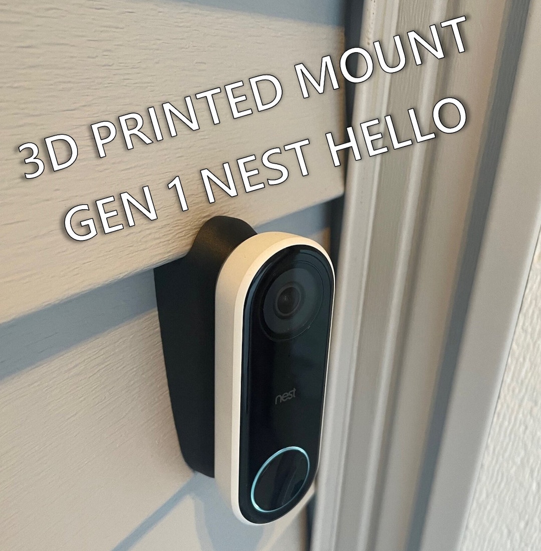 3D Printed Angled Mount for Google Nest Hello Doorbell (wired Gen 1) - Etsy