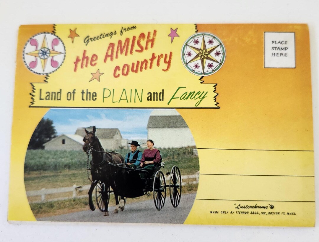 Vintage Amish Country Lancaster, PA Postcard Souvenir Folder - Etsy