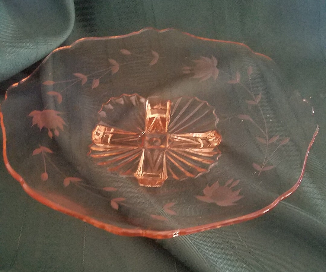 Lancaster Glass - Carol Pattern - Shallow Dish - Etsy