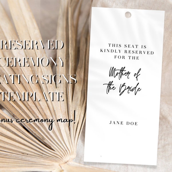 Canva Reserved Seating Template - Etsy