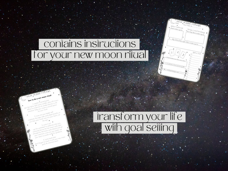 New Moon Ritual PDF Fillable Printable Digital Download. Journaling ...
