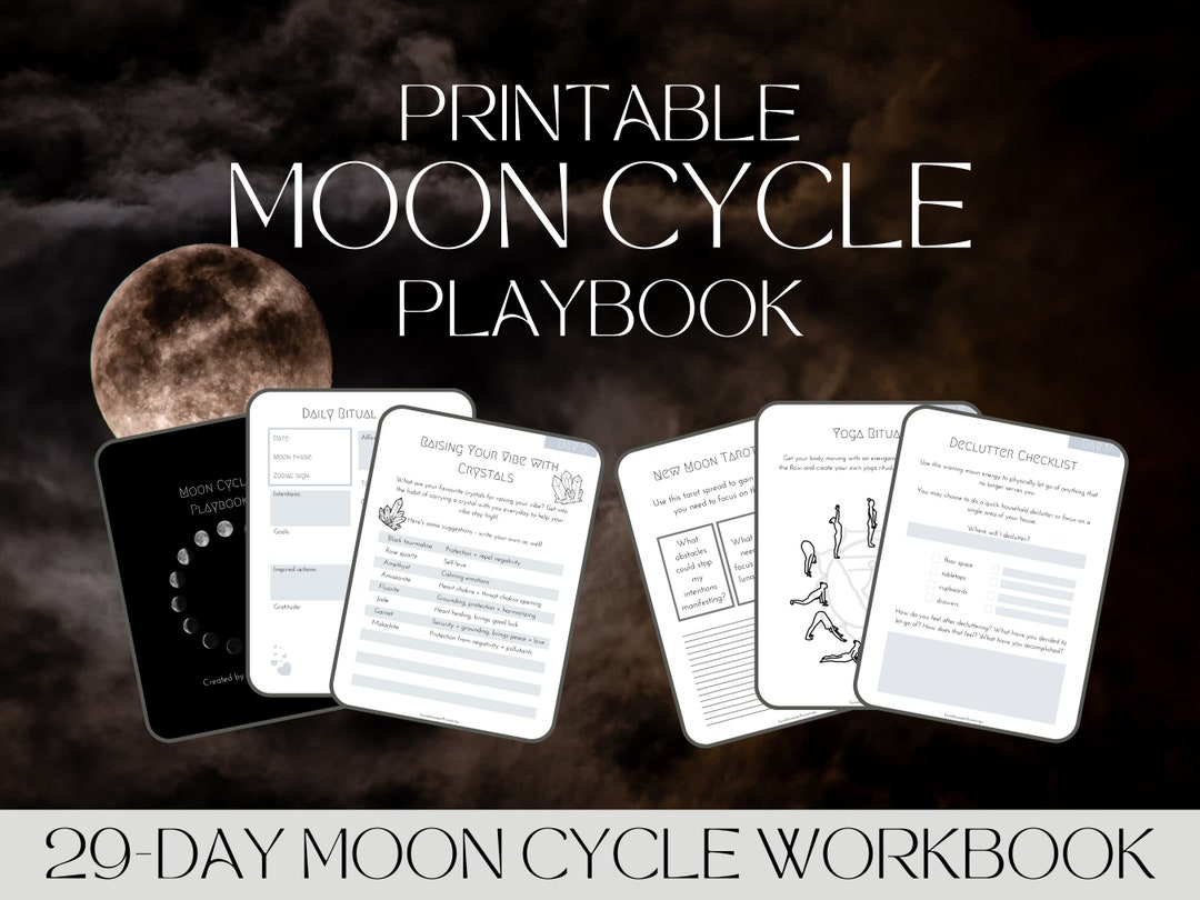 Moon Cycle Workbook, Printable Digital Download Includes Journal Pages ...