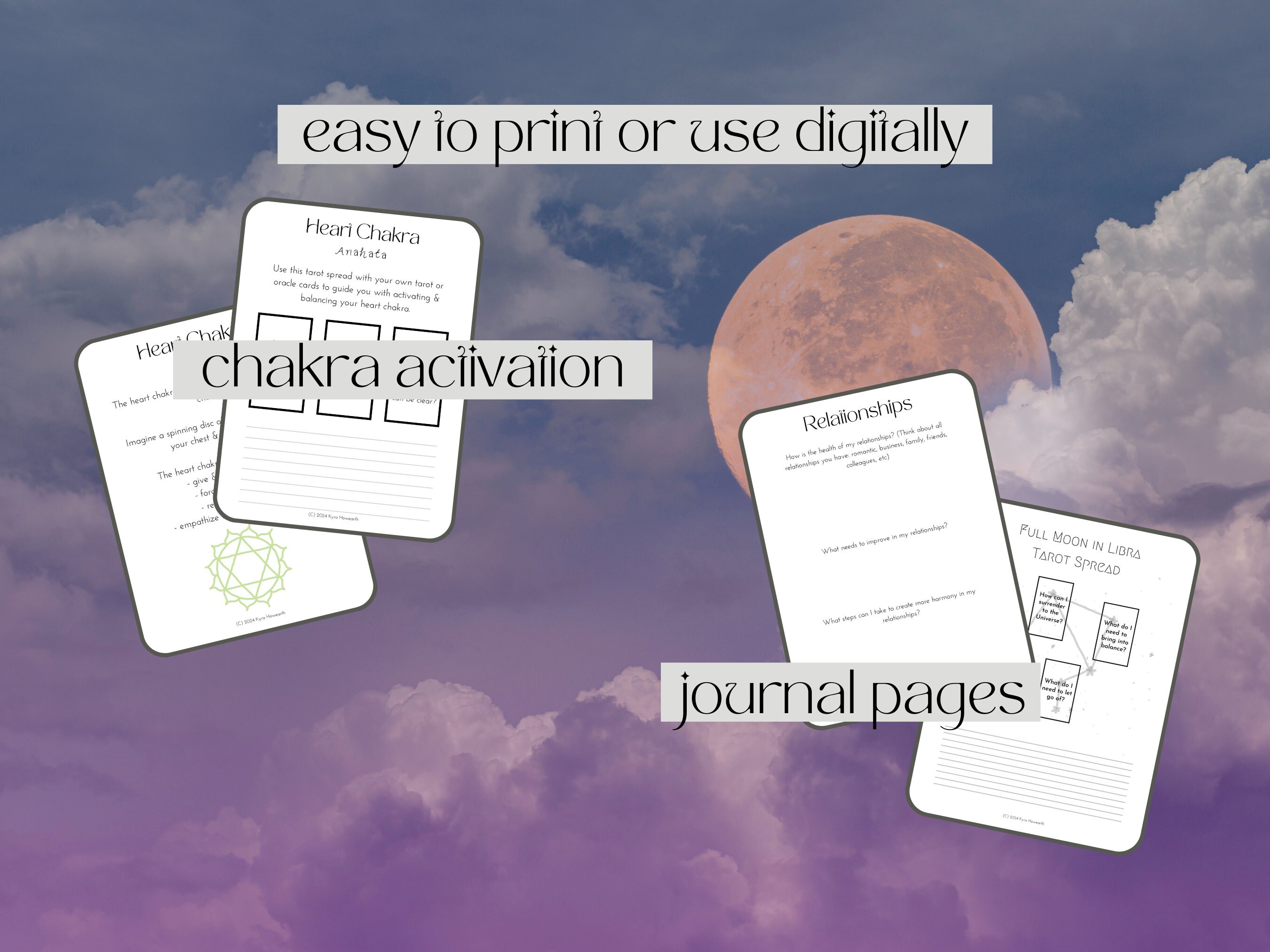 Full Moon in Libra Journal. Moon Manifesting Printable PDF - Etsy