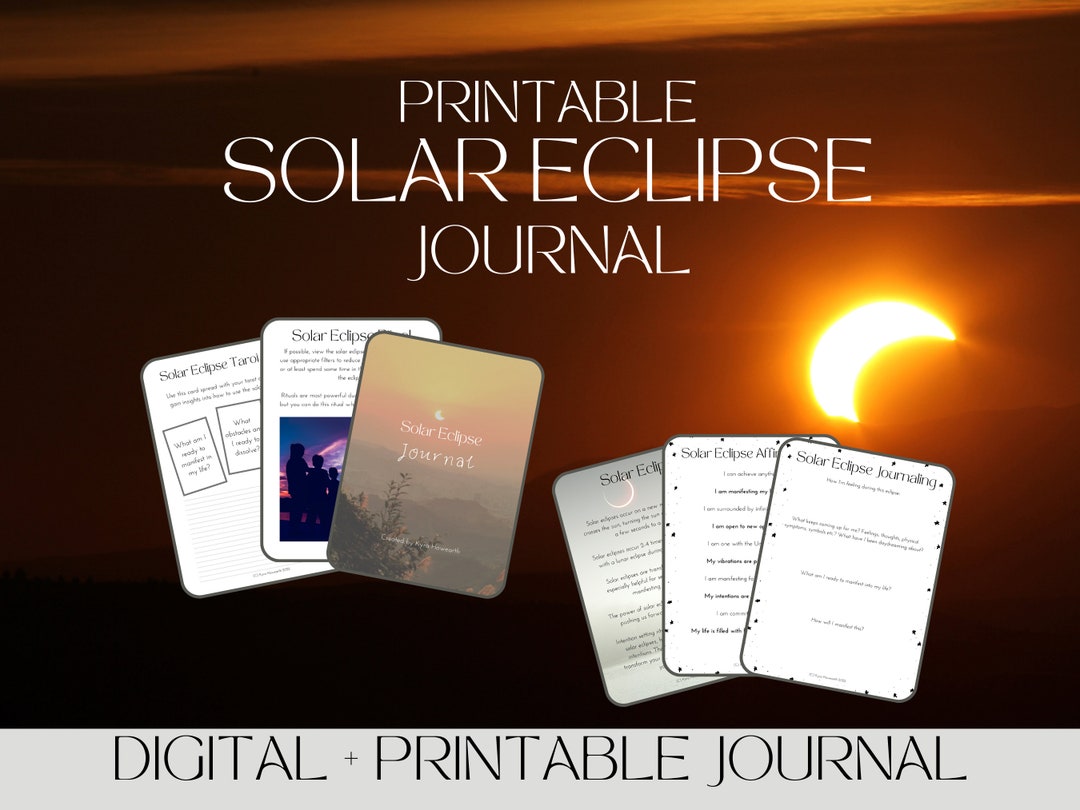 Solar Eclipse Journal. Moon Manifesting Printable PDF Journal Tarot ...