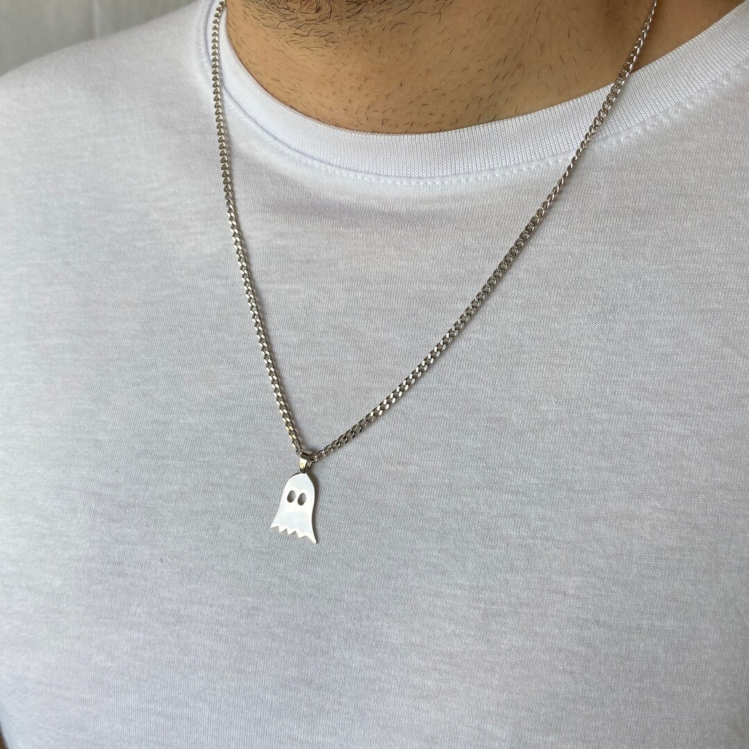 Sterling Silver Phantom Necklace Ghost Necklace Silver - Etsy