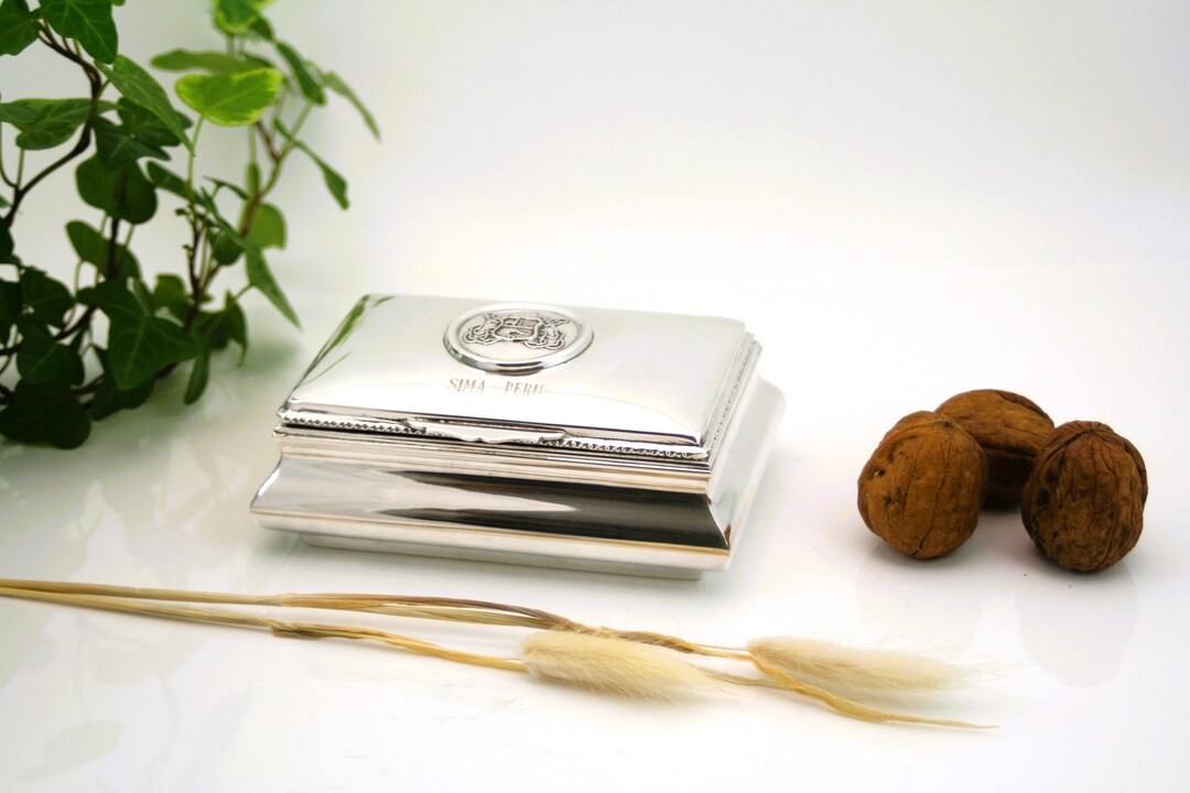 Camusso Sterling Silver Box – Vintage Peru With Cedar Lining & Naval ...