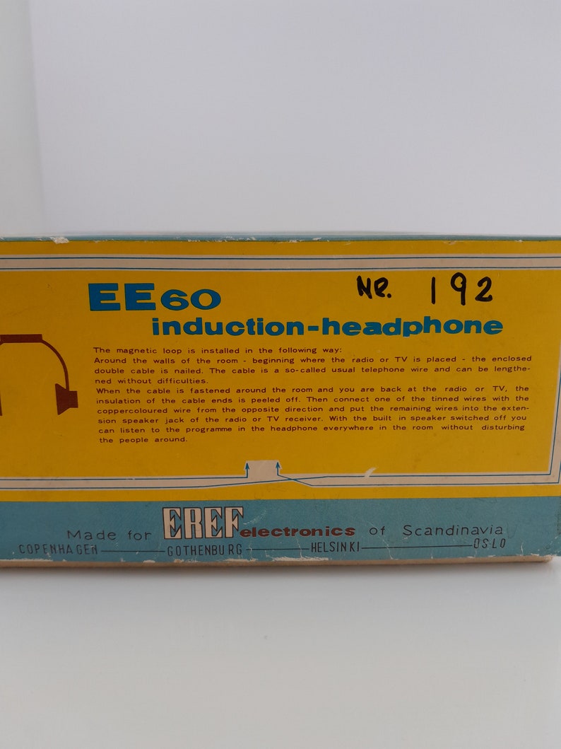 EREF Electronics Induction-headphone EE 60 Wireless Headset - Etsy