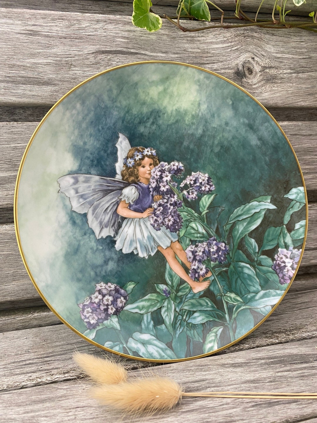 Vintage Flower Fairy Wall Plate, the Heliotrope Fairy, Fourth Issue ...