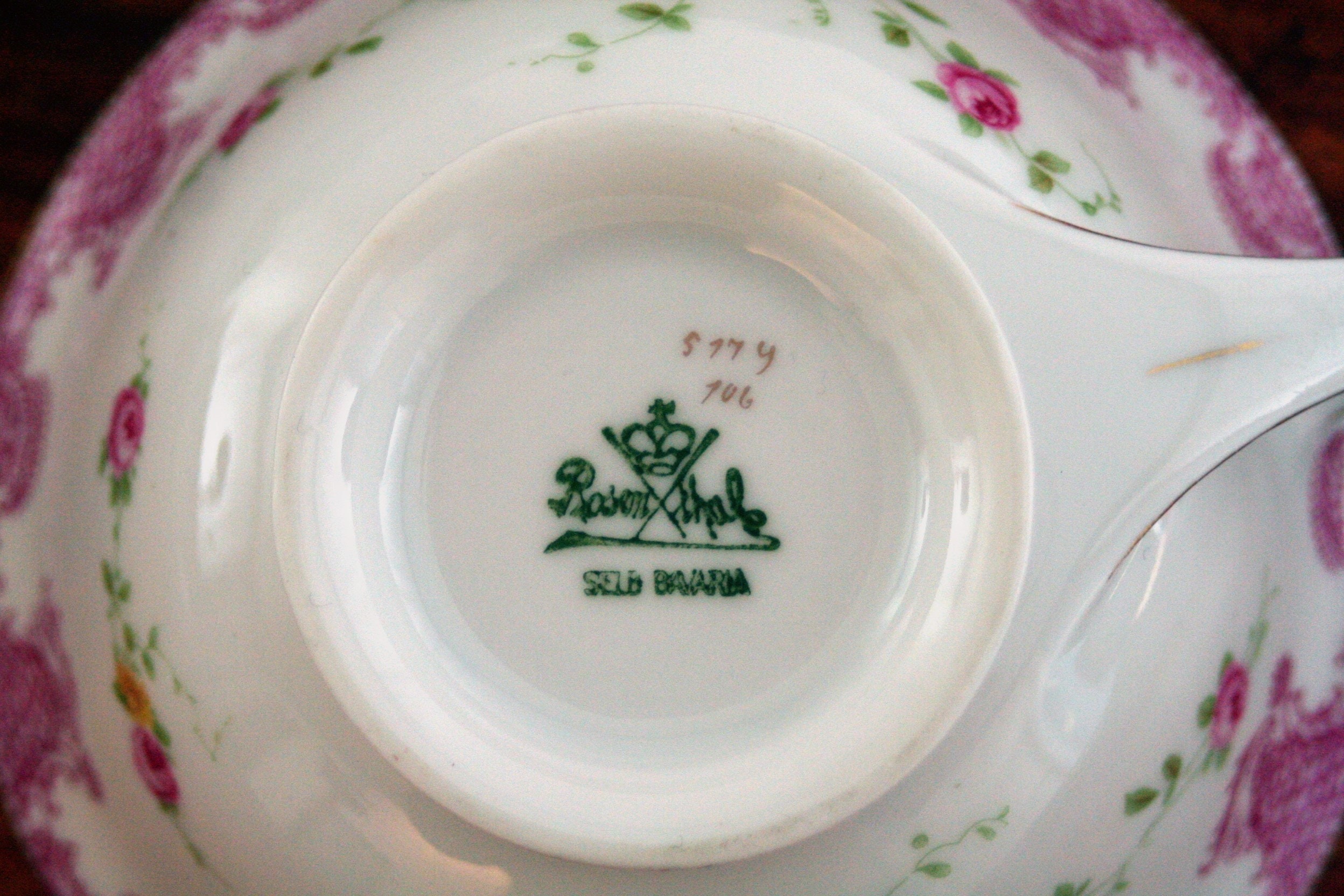 Vintage Rosenthal Selb-bavaria Tea Cups,pink Pattern With Pink Roses ...