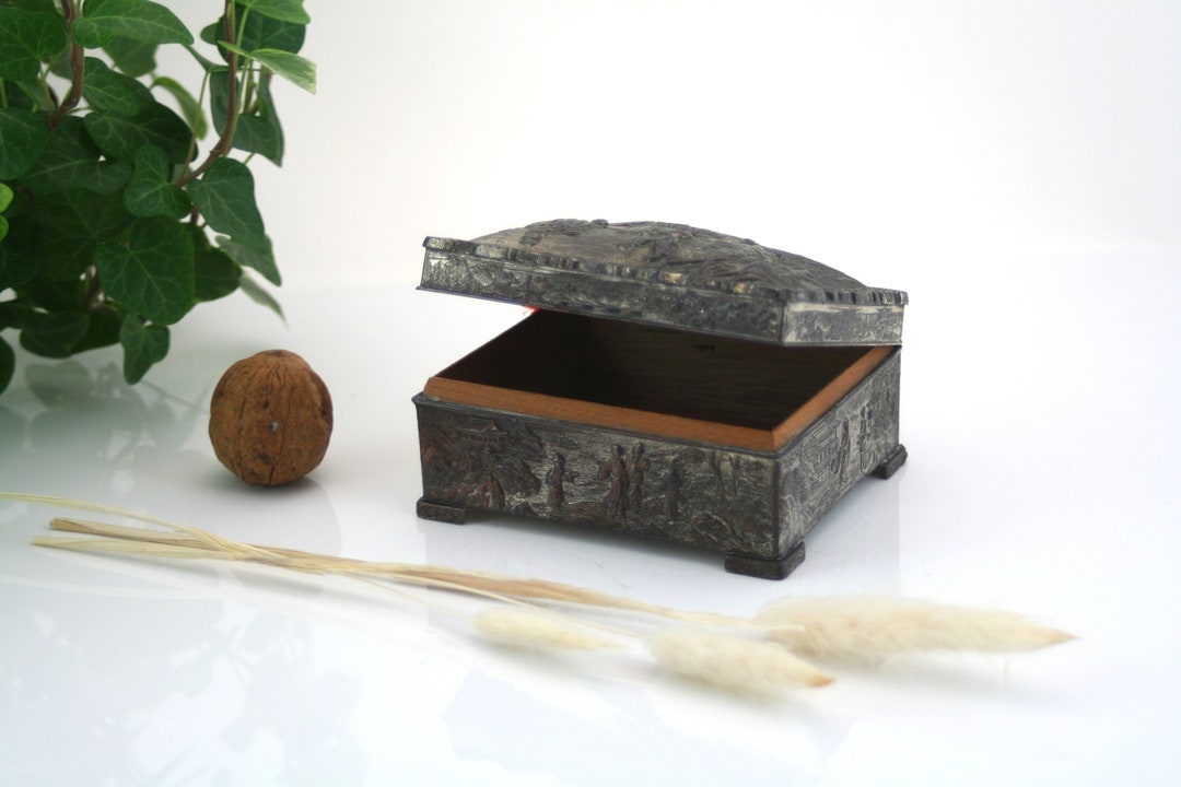 Japanese Hiroshima Antimony Pewter Jewel Box, A Rare Testament to ...