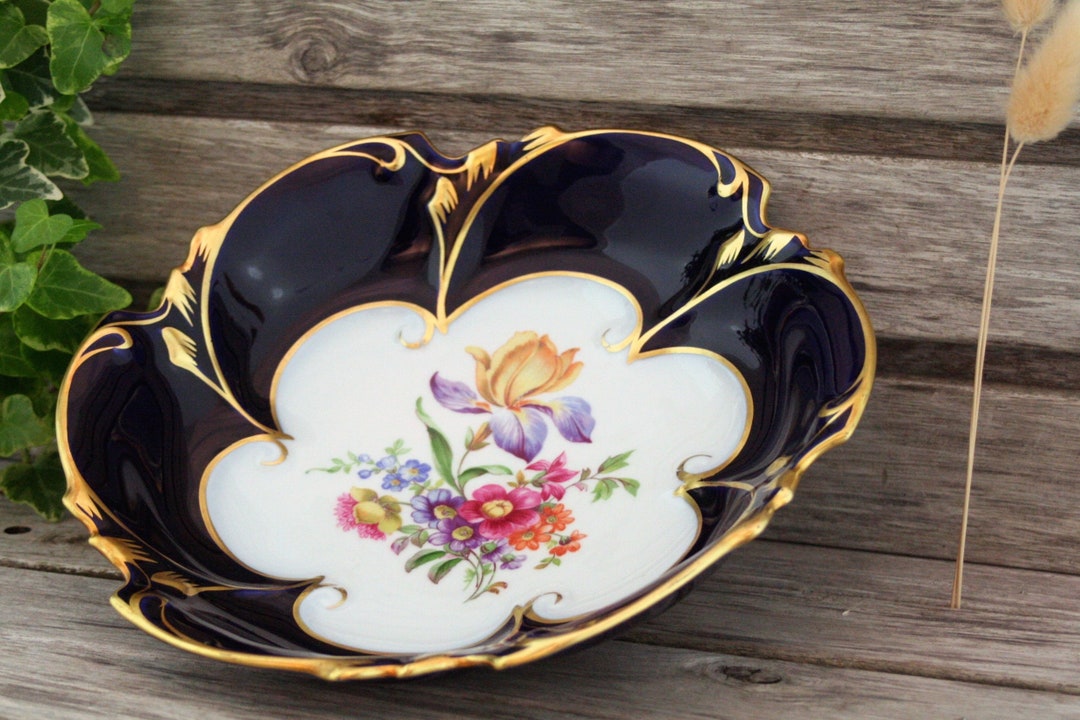 Jlmenau Graf V Henneberg Porzellan Echt Kobalt, Vintage German Cobalt 9 ...