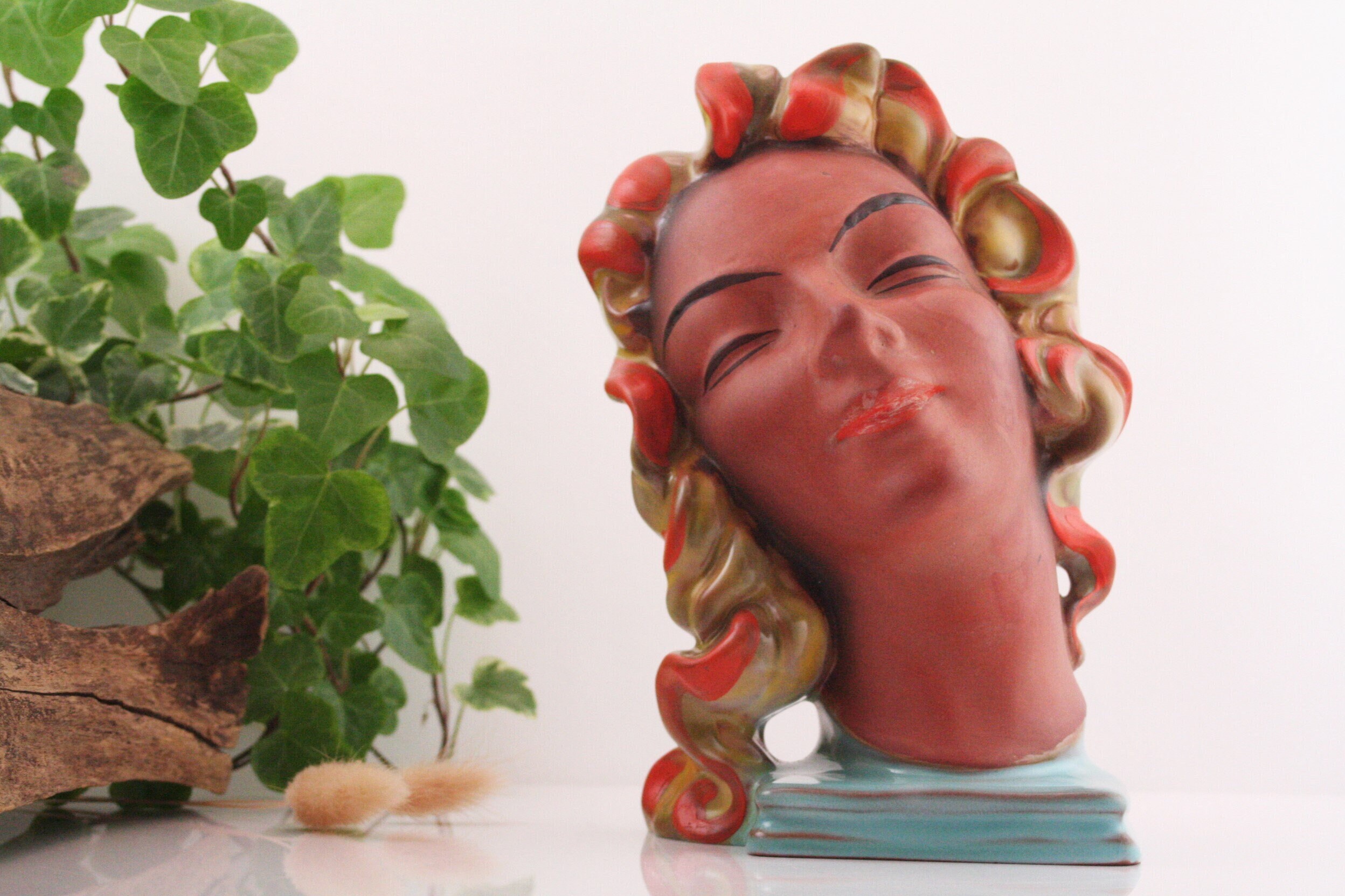 Ditmar Urbach Art Deco Head,terracotta Head of Woman, Gorgeous ...