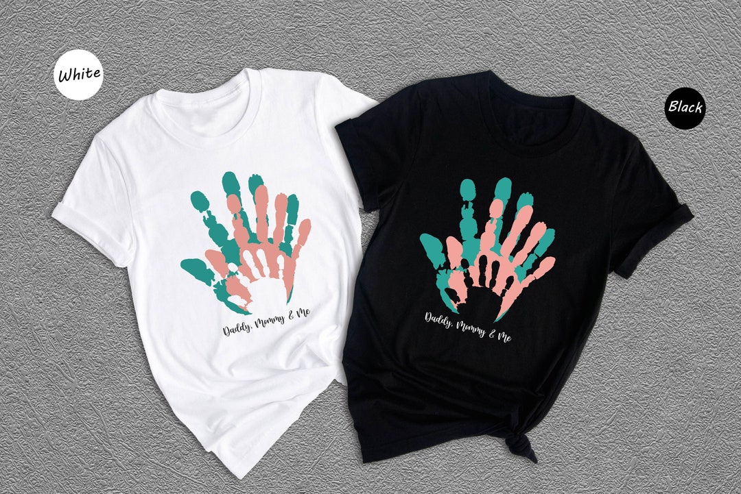 Matching Family Handprint T-shirt, Daddy Mommy and Me Outfit - Etsy
