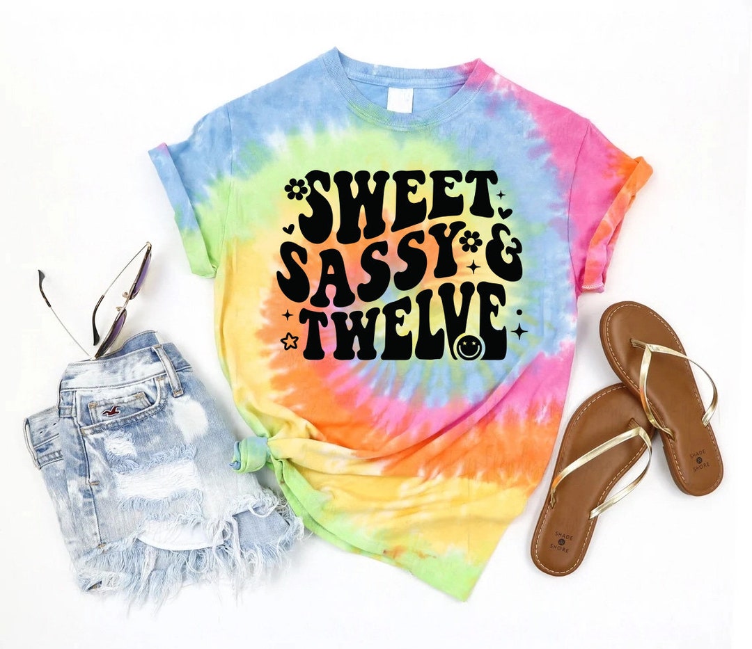 Sweet Sassy Twelve Shirt, Birthday Girl Shirt, Cute Birthday Shirt, Tie ...