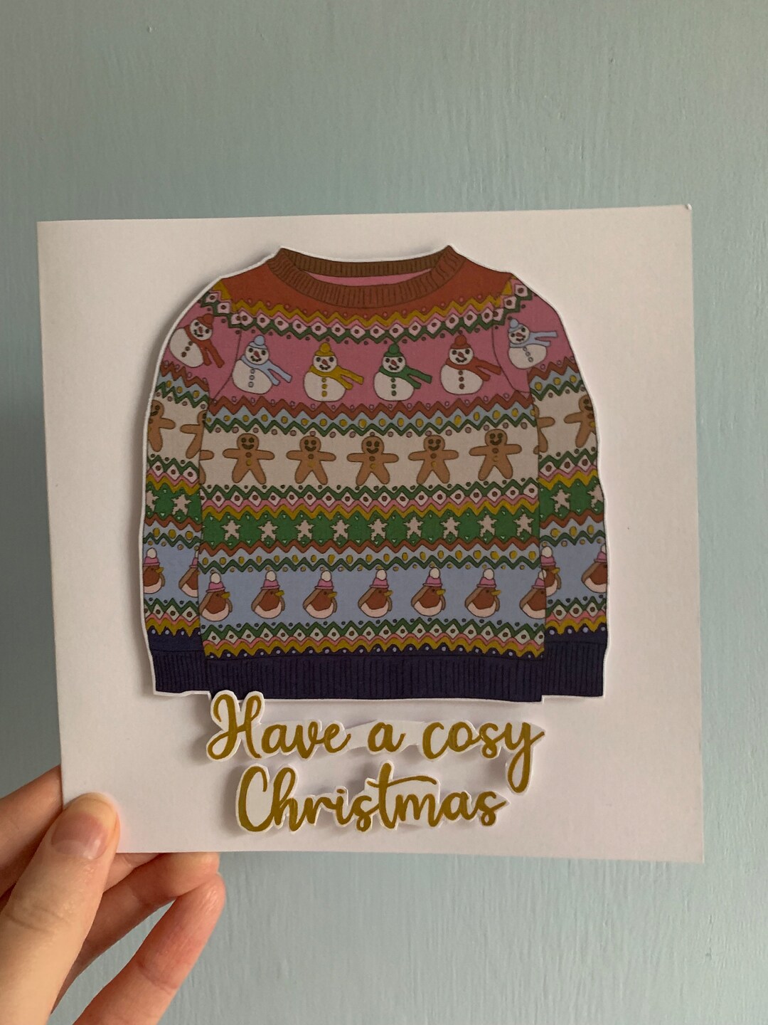 Christmas Jumper Merry Christmas Card ugly Christmas Jumper - Etsy