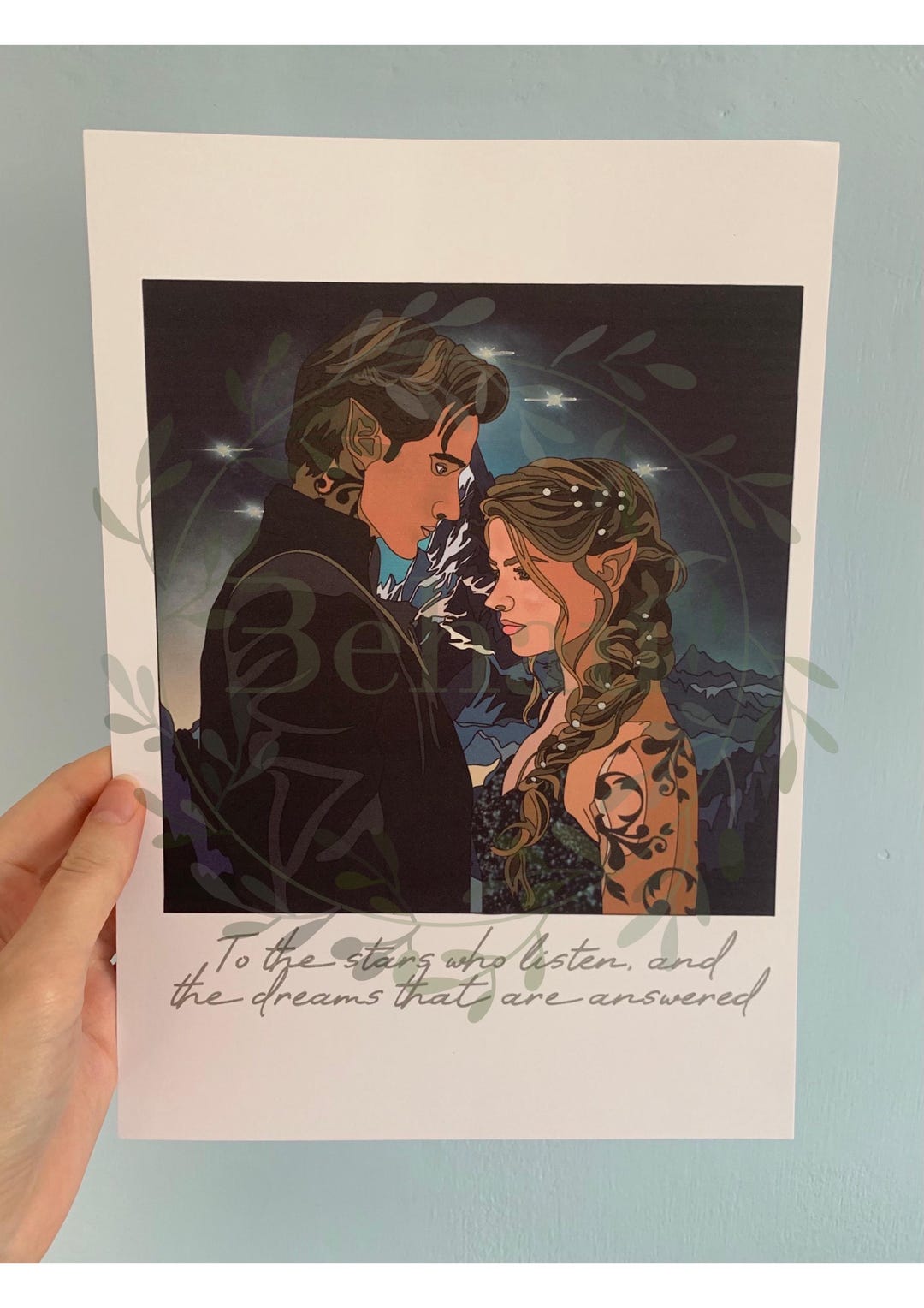ACOTAR Fantasy Illustration ACOTAR wall Art, Library, Rhysand and Fayre ...