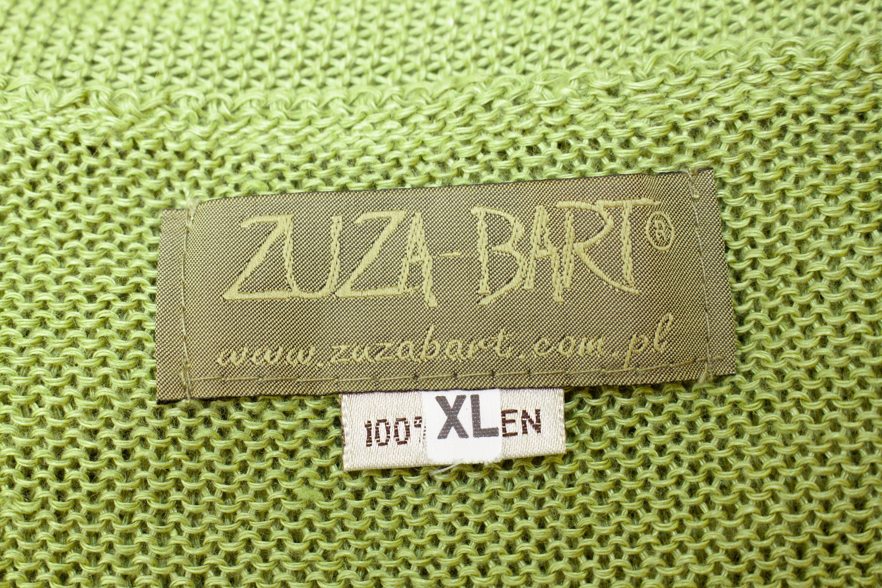 Linen Asymmetric Dress Zuza Bart Green Ribbed Pleated Art Bohemian Midi ...