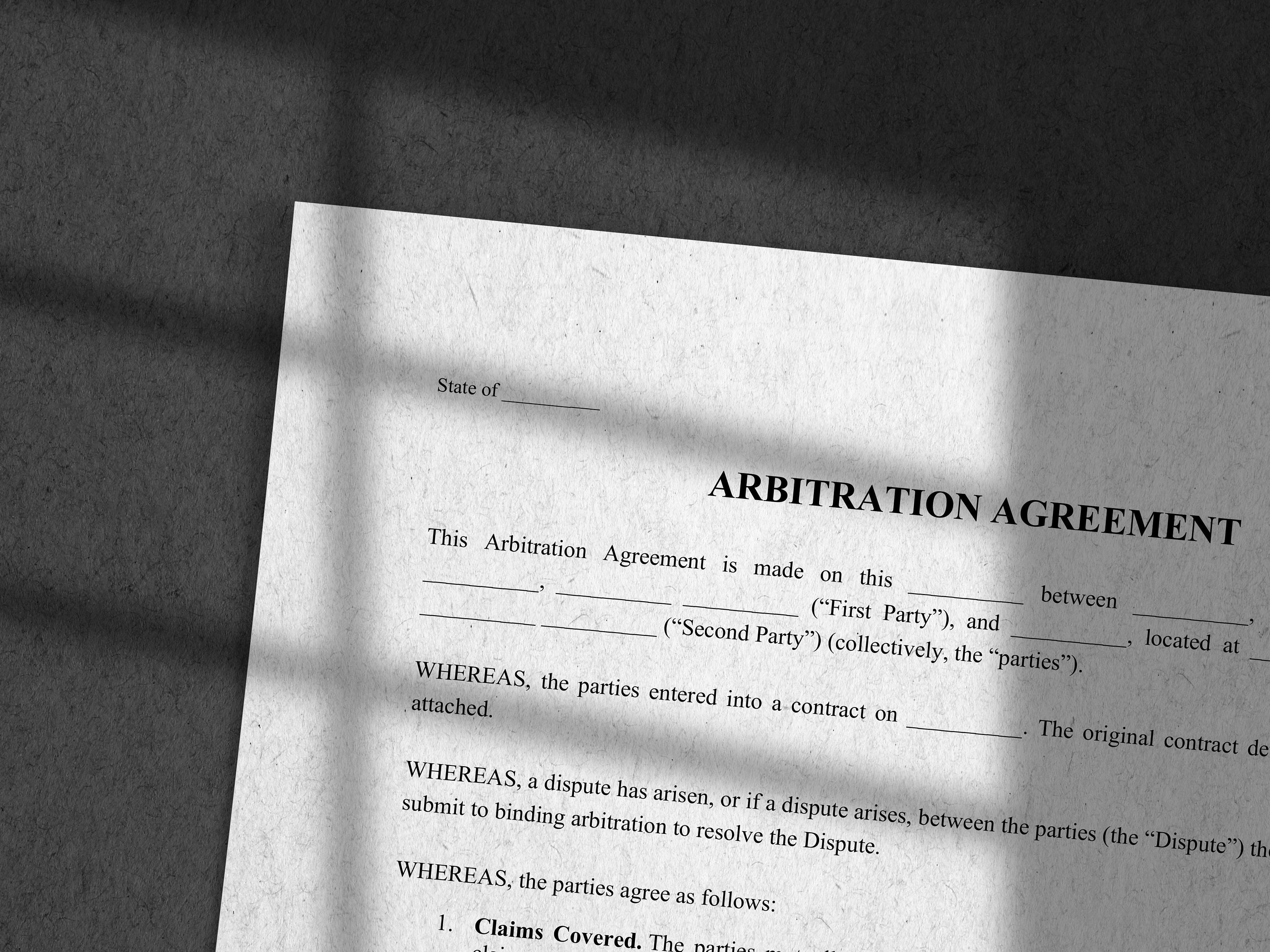 Arbitration Agreement PRINTABLE and EDITABLE Legal Form - Etsy